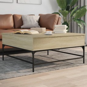 Konferenční stolek dub sonoma 95 x 95 x 45 cm kompozit a kov 3217065