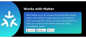 Govee - Neon 2 MATTER ohebný LED pásek 3m RGBIC Wi-Fi