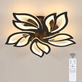 Ściemnialna Lampa Sufitowa Led Wiszaca Czarny Nowoczesny Z Pilotem 45W