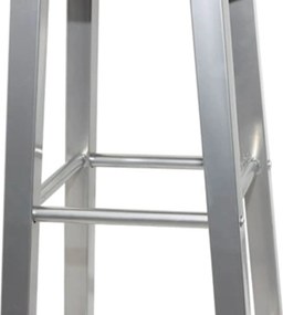 Barové stoličky 4 ks stříbrné a hnědé MDF 277174