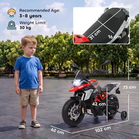 AIYAPLAY Dětská elektrická motorka BMW G310 GS, červená
