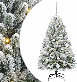 Umělý vánoční stromeček 120 cm 150 LED Teplá bílá PVC a ocel 3395735
