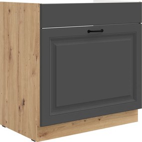 STILO gr | dolní skříňka 80 ZL 1S dřezová | 80 cm | PREMIUM BOX | artisan/grafit