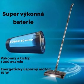 CleanMaxx Akumulátorový zametač s LED osvětlením 16662