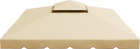 Náhradní plachta Outsunny pro altán s rozměry 3 x 3 m - Vysoce hustý polyester 170 g/m²