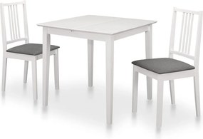 3dílný jídelní set MDF bílý 276395