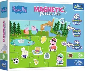 Trefl Primo - Puzzle - Magnetická sada prasátko Pepina / 9 dílků / 12