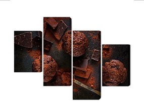 Vícedílný obraz Čokoládové Muffiny Nedostatek Nedostatek Přírodní plátno 120x75