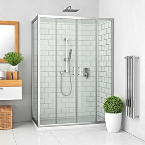 Sprchové dveře posuvné LLD4 v kombinaci s pevnou stěnou LLB Viz technická specifikace Transparent Brillant LLD4/1600+LLB/800 1600 800 LLD4/1600_LLB/800_br_tr