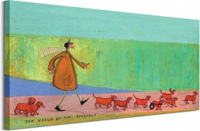 Sam Toft Jezevčíci Psi obraz na plátně 50x100 cm