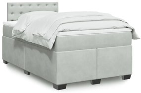 Box spring postel s matrací světle šedá 120x190 cm samet 3288570