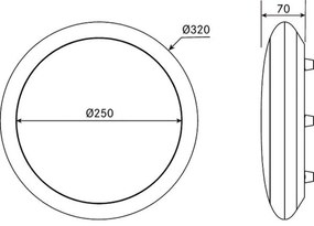 BRUMBERG Gavan LED stropní svítidlo, IP65, bílé Ø32cm