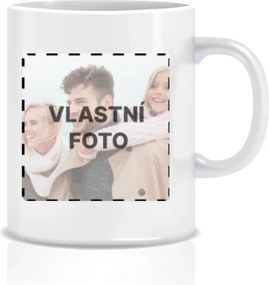 Personalizovaný klasický bílý keramický hrníček 300 ml s fotografií