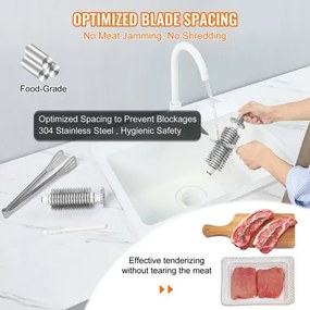 Komerční tenderovač masa, odolný kuchyňský nástroj z nerezové oceli s rukojetí