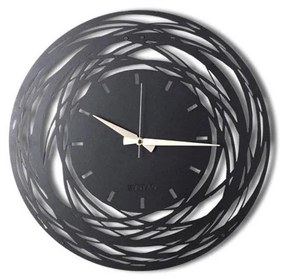 Asir Nástěnné hodiny 70 cm 1xAA černá/zlatá 805BSG1112
