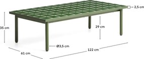 Zahradní konferenční stolek s keramickou deskou 61x122 cm Maurina – Kave Home