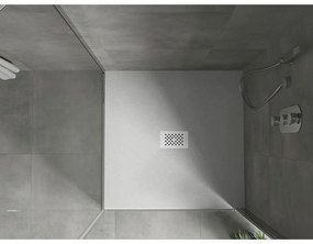 Mexen Hugo, čtvercová sprchová vanička SMC 100 x 100 cm, bílá, bílá krytka, 42101010-W