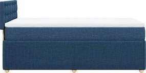 Box spring postel s matrací modrá 90x200 cm textil 3289659