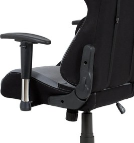 Kancelářská židle houpací mech., kovový kříž, šedá látka – opěrák 90°–180° Šedá
