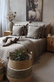 Měkký taupe prošívaný přehoz Aix Soft na dvoulůžko – 260*240 cm