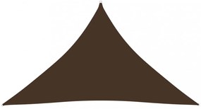 Stínící plachta trojúhelníková 5 x 5 x 6 m oxfordská látka Dekorhome Hnědá