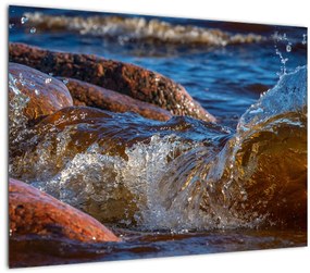 Detailní obraz - voda mezi kameny (70x50 cm)