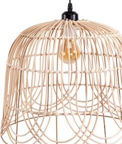Toolight Boho, stropní svítidlo 40cm 1xE27 APP1352-1CP, černá-přírodní hnědá, OSW-05765
