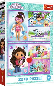 Trefl Puzzle 2x70 Zahrajte si s Gabby