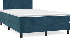 Box spring postel s matrací tmavě modrá 120x190 cm samet 3269829