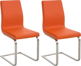 Sada 2 jídelních židlí Belfort – oranžová