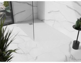 Mexen Stone+, obdélníková vanička z minerálního kompozitu 180 x 100 cm, bílá, 44101018