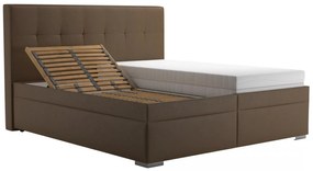 Manželská postel Timea 160x200 hnědá, bez matrace