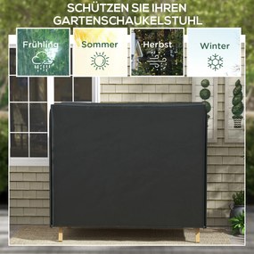 Outsunny Hollywoodský kryt na houpačku Vodotěsný ochranný kryt na zahradní houpačku s UV ochranou Oxford černý 220 x 125 x 172 cm | Aosom.de