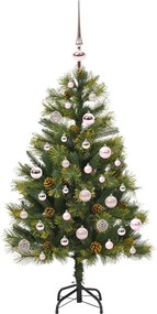 Umělý sklopný vánoční stromeček s kužely Zelená 150 cm 3395082