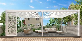 Outdoor Creations Hliníková pergola s lamelami HORIZON PRIME 400x600cm 6 stojek Barva: Bílá RAL 9016