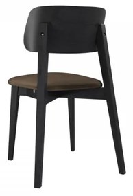 Čalouněná jídelní židle KT63/C, Potah: Magic Velvet 2216, Barva dřeva: czarny