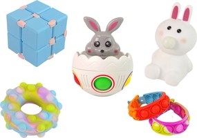 LEAN Toys Sada velikonočních hraček Fidget Toys – velikonoční vajíčka – dekorace