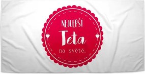 Sablio Ručník Nejlepší teta na světě - 30x50 cm