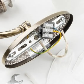 Brilagi - Nástěnná lampa DAHLIA 1xE27/40W/230V mosaz