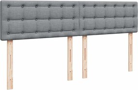 Box spring postel s matrací světle šedá 180 x 200 cm textil 3287549