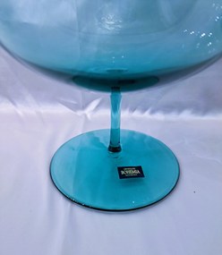Skleněná váza Aspire koule na noze 27 cm - Vzor 2