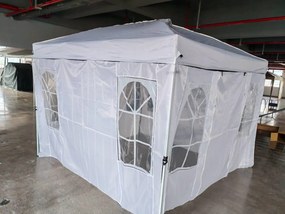 Costway Výsuvný skládací pavilon Výškově nastavitelný pavilon s 4 odnímatelnými