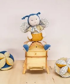 Doudou Textilní aktivní míč s chrastítkem včelka 15 cm / od 0 let