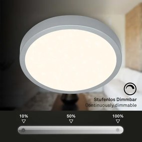 Briloner 3704-014-LED Stmívatelné stropní svítidlo RUNA LED/22W/230V stříbrná+DO