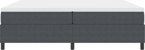 Postel s boxspringem Tmavě šedá a bílá 200 x 200 cm 3337483