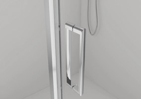CERANO - Sprchový kout Porte L/P - chrom, transparentní sklo - 80x100 cm - křídlový