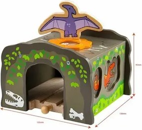 Bigjigs Rail Dinosauří tunel T-Rex / od 3 let