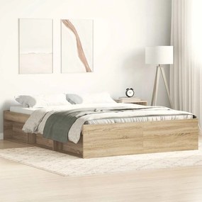 Rám postele dub sonoma 150 x 200 cm King Size 3203868