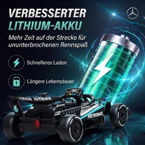 AIYAPLAY Mercedes-AMG PETRONAS F1 12 V elektrický go-kart pro děti Gokart s lithium-akumulátorem 2 motory Plynulý start
