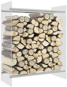 Stojan na palivové dříví průhledný 80x35x100 cm tvrzené sklo 327469